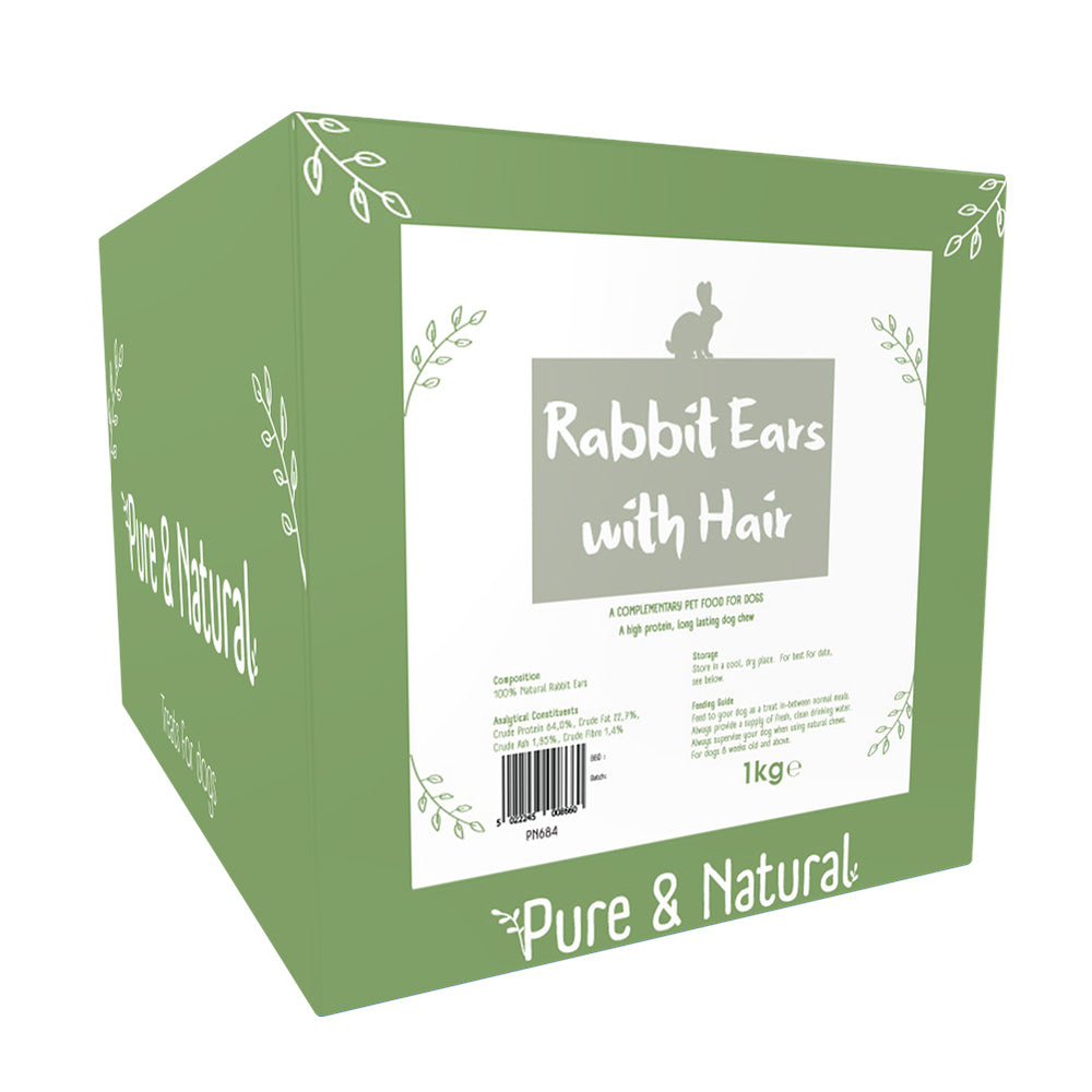 Pure and Natural Rabbit Ears with Hair 1kg or 100g packs – Louie and Snoopy